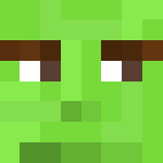 Skin Shrek with a meme face for Minecraft